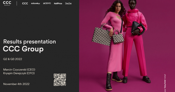 Results presentation - 2nd & 3rd quarter 2022 - CCC S.A.