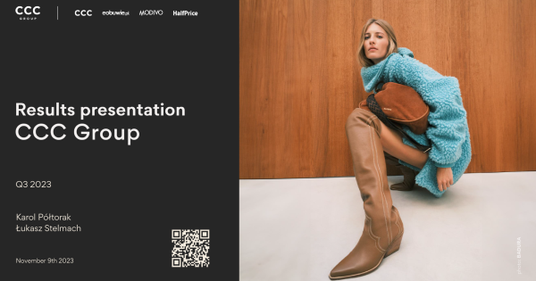 Results presentation - 3rd quarter 2023 - CCC S.A.